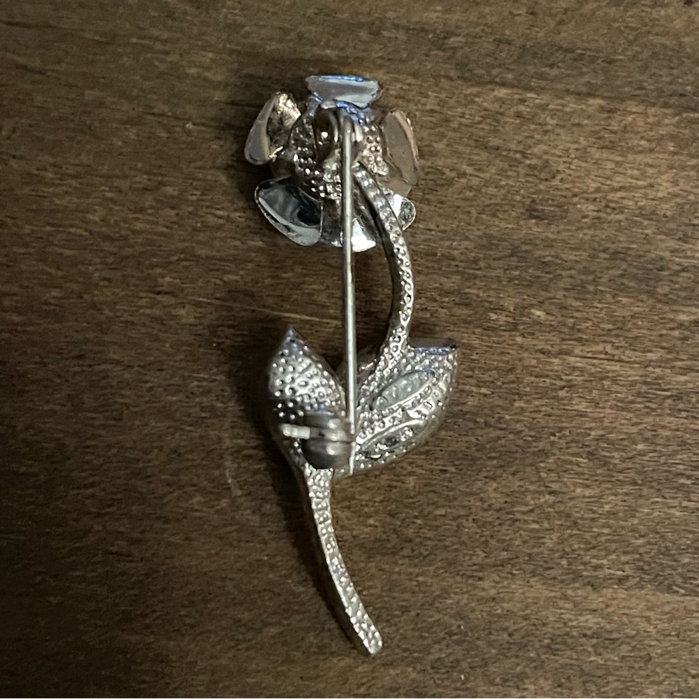 Vintage Avon Nr Nina Ricci Gemstone Rose Brooch - Gem